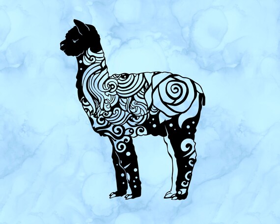 Alpaca Zentangle Decal - Etsy