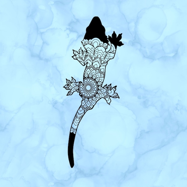 Zentangle Gecko - Etsy