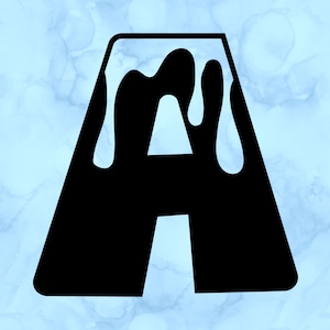 Drip Letter A Decal - Etsy