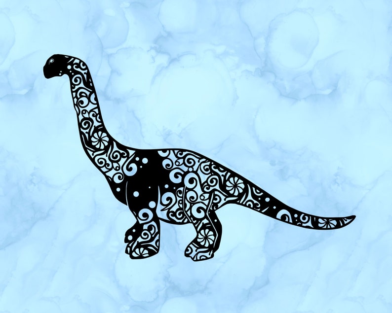 Dinosaur Zentangle Decal - Etsy