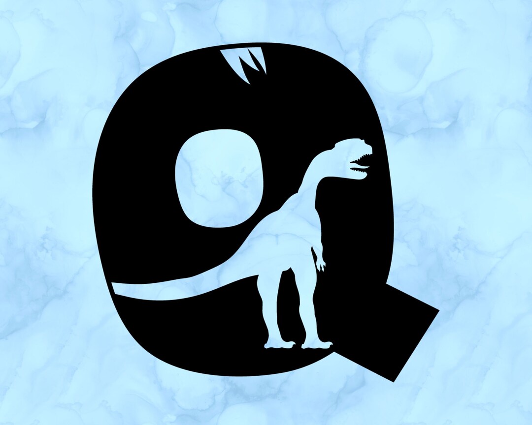 Dinosaur Letter Q Decal - Etsy