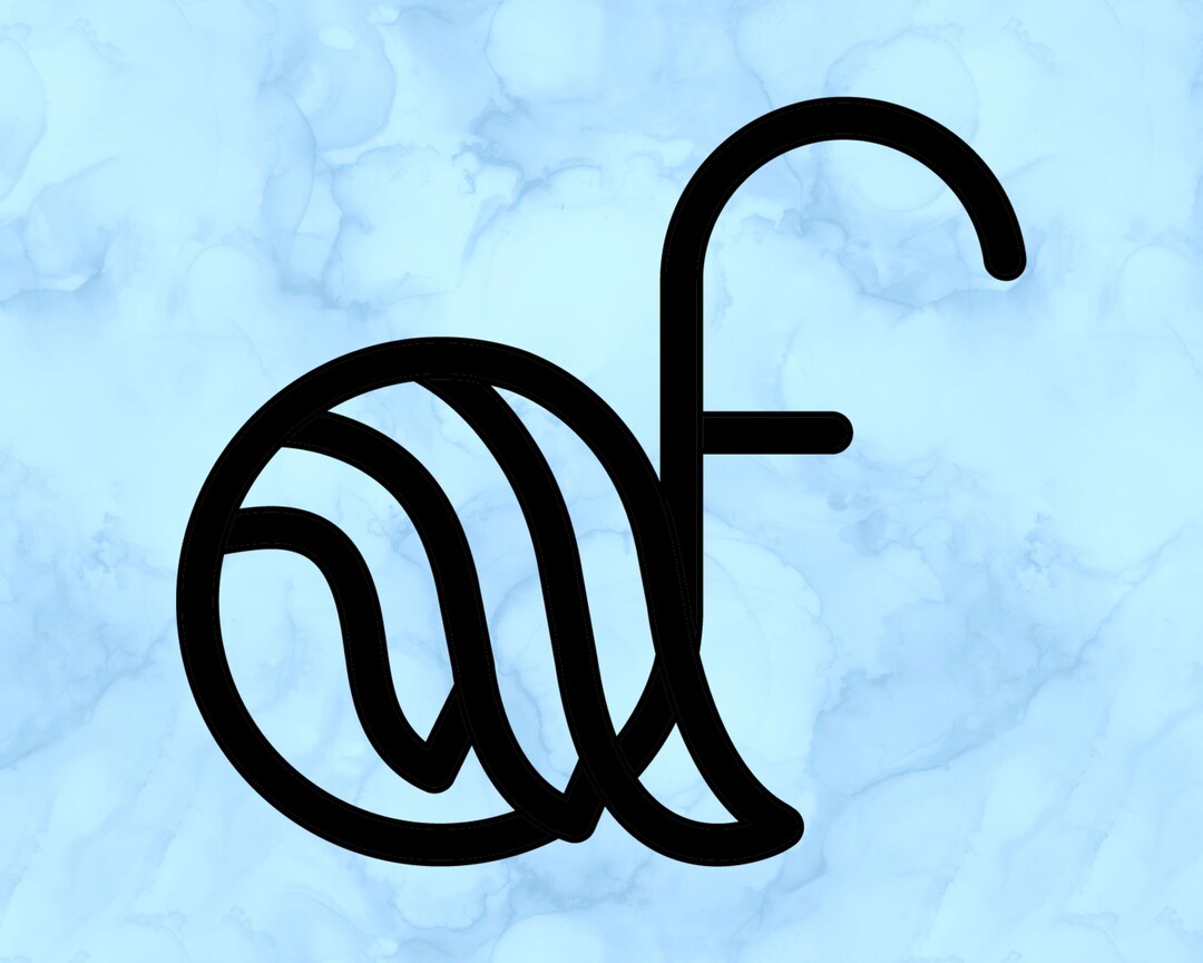 Swan Letter F Decal - Etsy