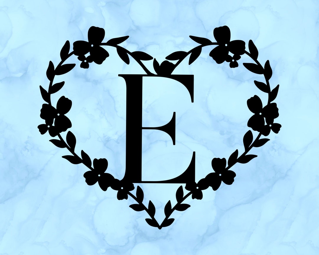 Heart Letter E Decal - Etsy