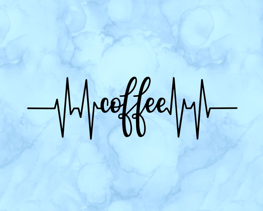 Coffee Heartbeat Decal - Etsy