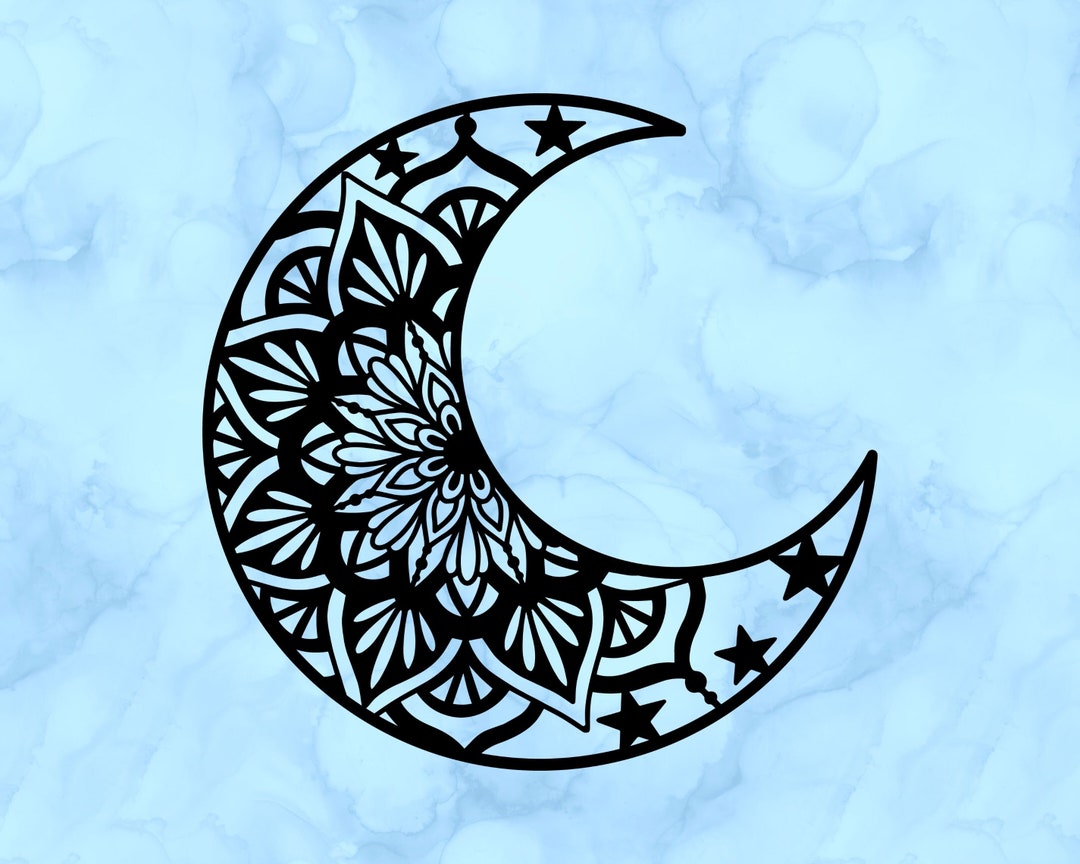 Moon Zentangle Decal - Etsy