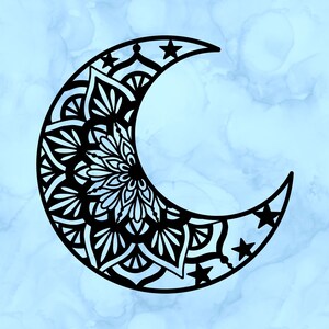 Moon Zentangle Decal - Etsy