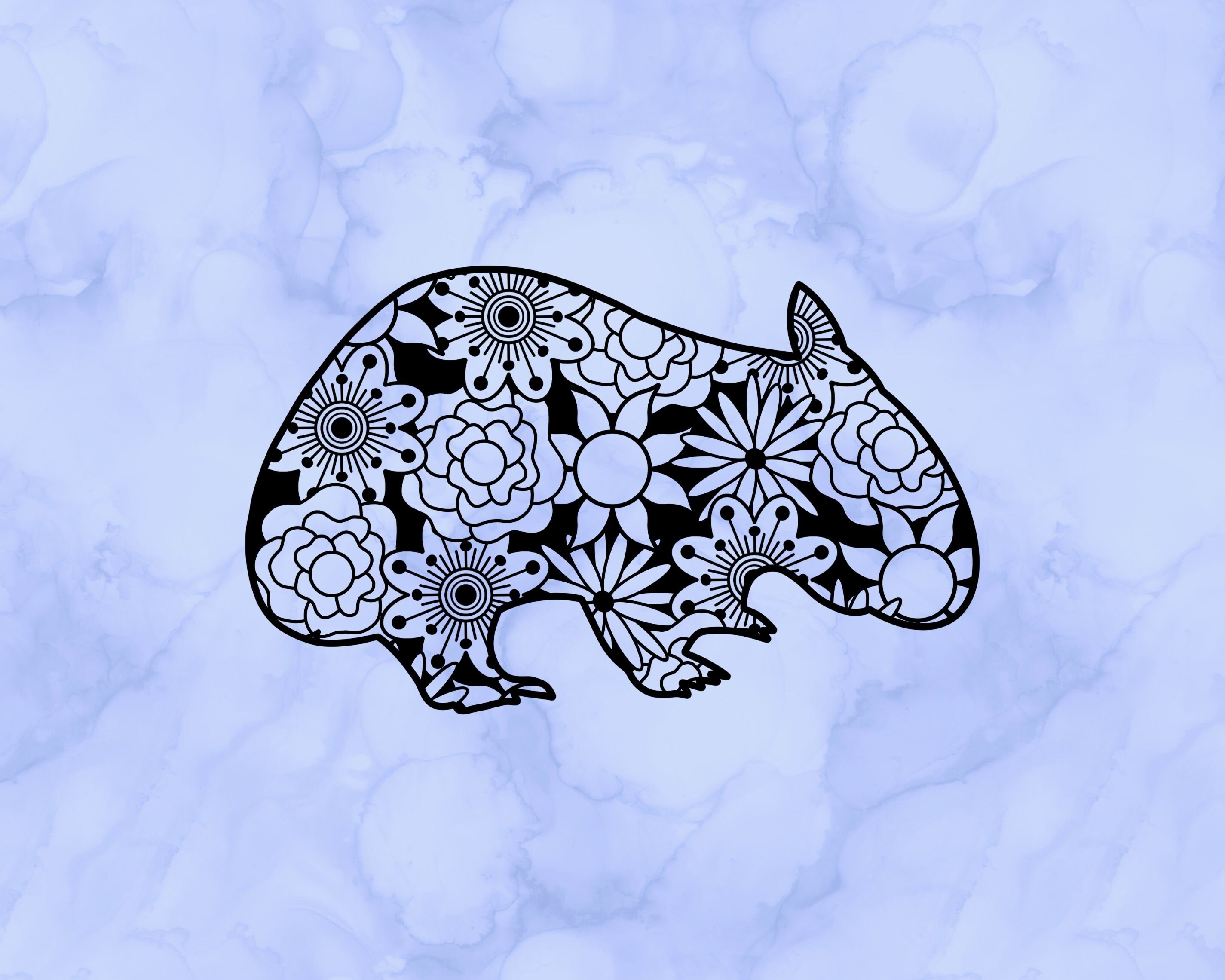 Wombat Zentangle Decal - Etsy