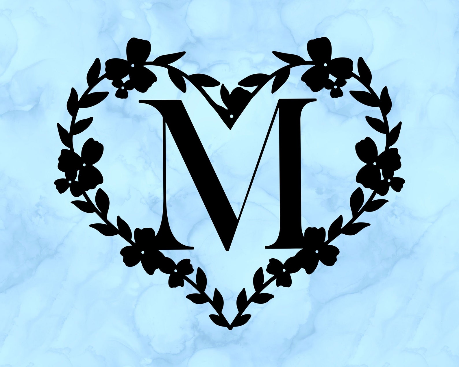 Heart Letter M Decal - Etsy