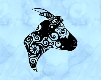 Zentangle Goat - Etsy