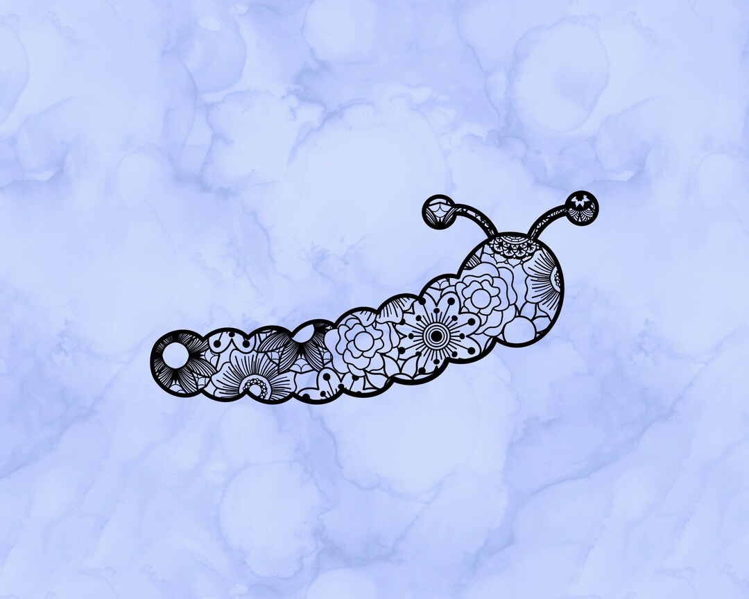 Caterpillar Zentangle Decal - Etsy
