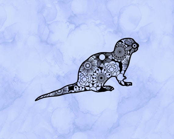 Sea Otter Zentangle Decal - Etsy