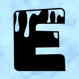 Drip Letter E Decal - Etsy