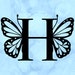 Butterfly Letter H Decal - Etsy