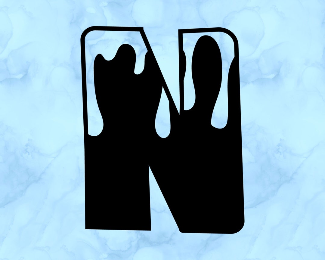 Drip Letter N Decal - Etsy