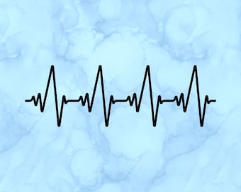 Heartbeat Decal - Etsy