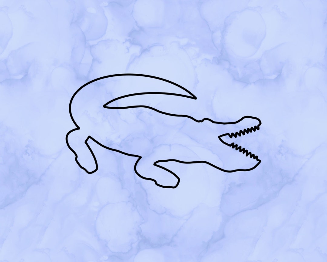 Alligator Outline Decal - Etsy