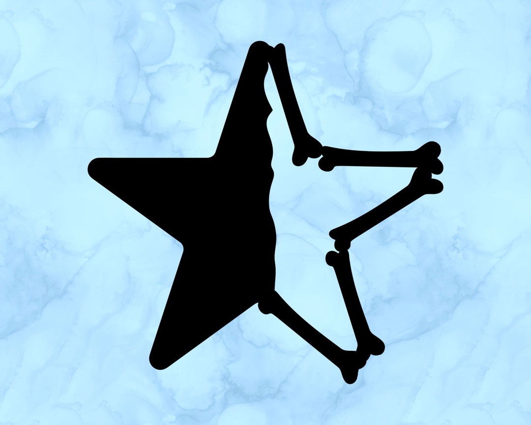 Half Skeleton Star Decal - Etsy