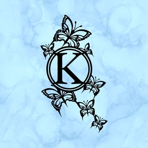 Butterfly Letter K Decal - Etsy