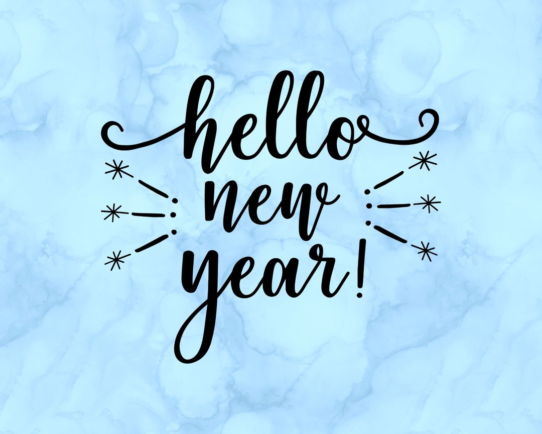Hello New Year Decal - Etsy