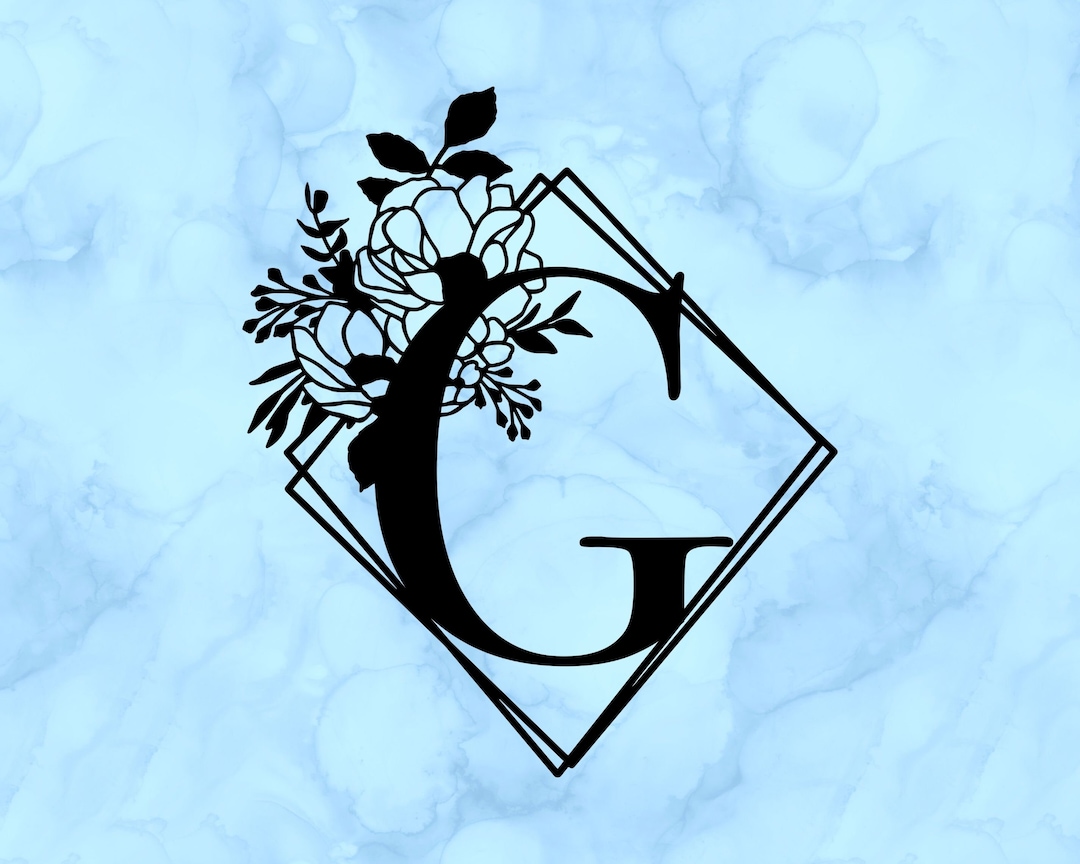 Floral Letter G Decal - Etsy