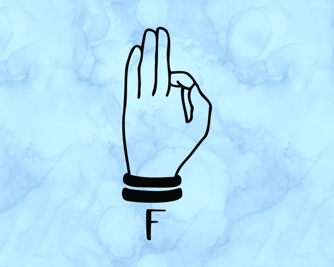 Sign Language Letter F Decal - Etsy