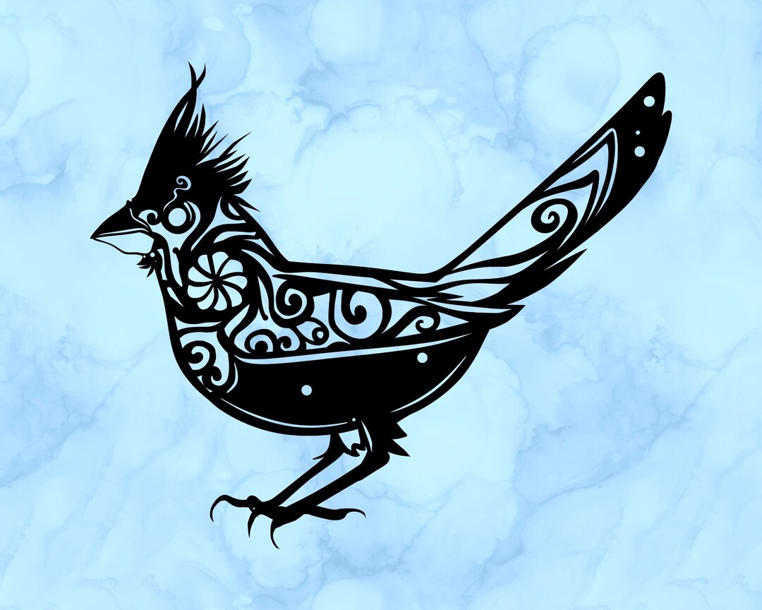 Cardinal Zentangle Decal - Etsy