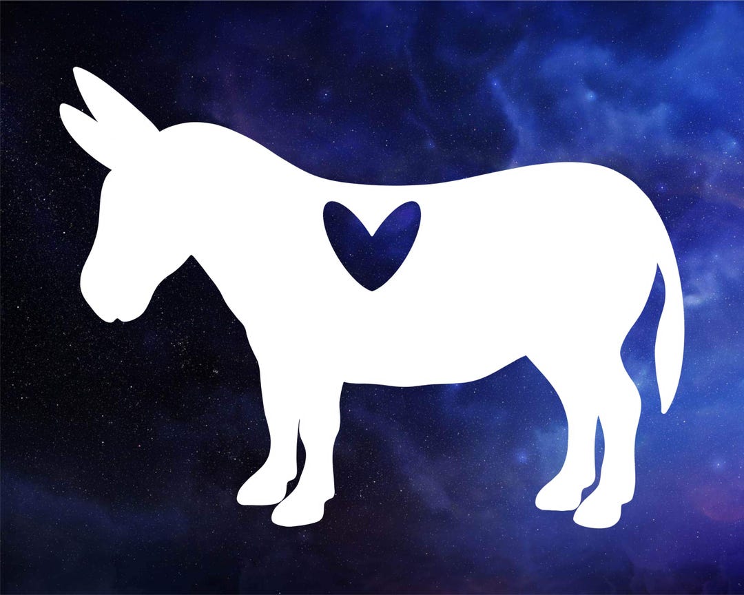 Donkey Heart Decal - Etsy