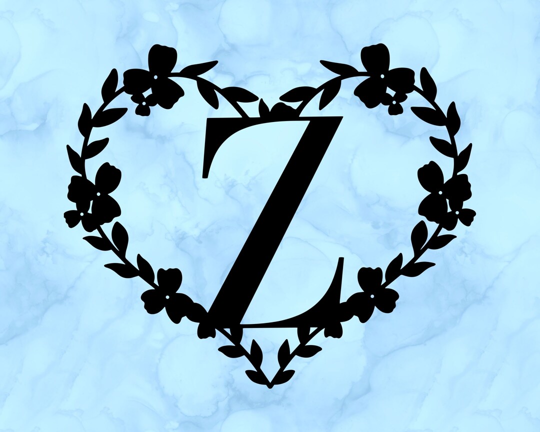 Heart Letter Z Decal - Etsy