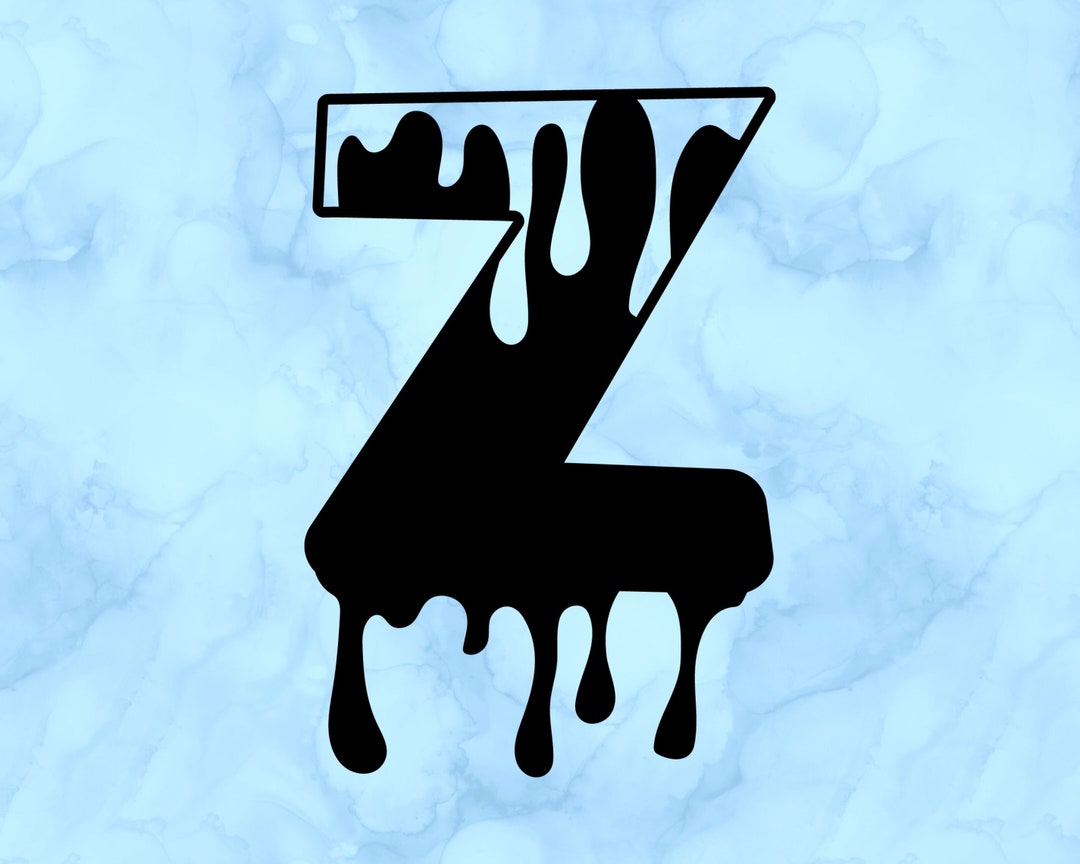 Drip Letter Z Decal - Etsy
