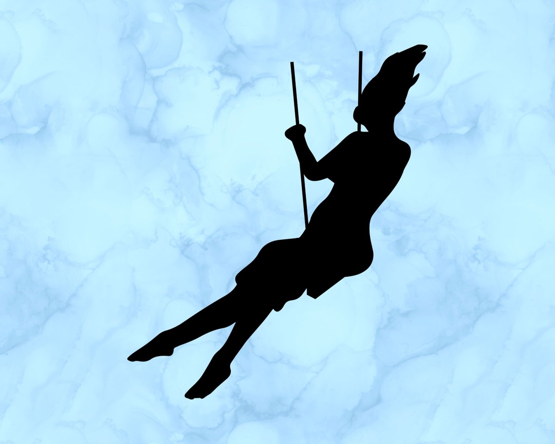 Woman Swinging Decal - Etsy