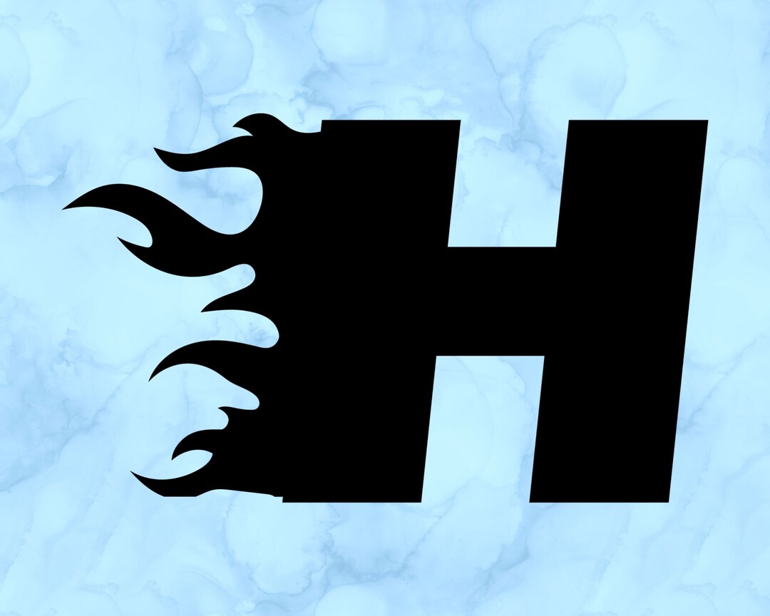 Flame Letter H Decal - Etsy