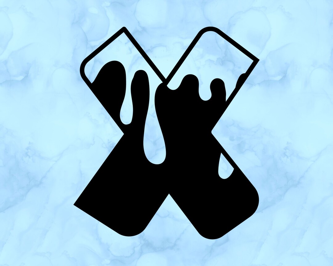 Drip Letter X Decal - Etsy
