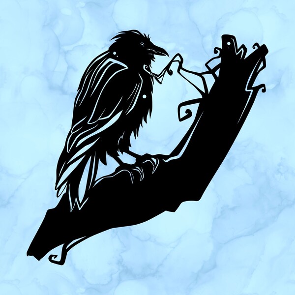 Raven Vinyl Decal - Etsy