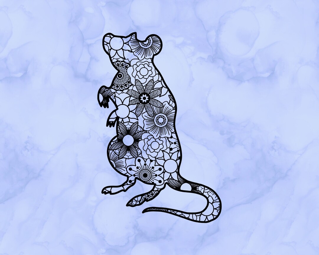 Rat Zentangle Decal - Etsy