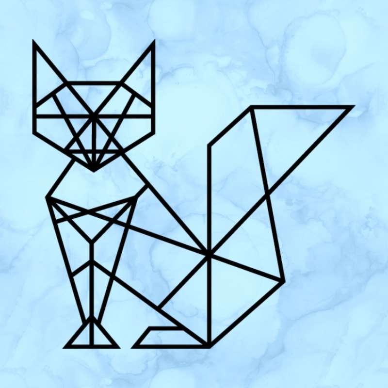 Geometric Fox - Etsy