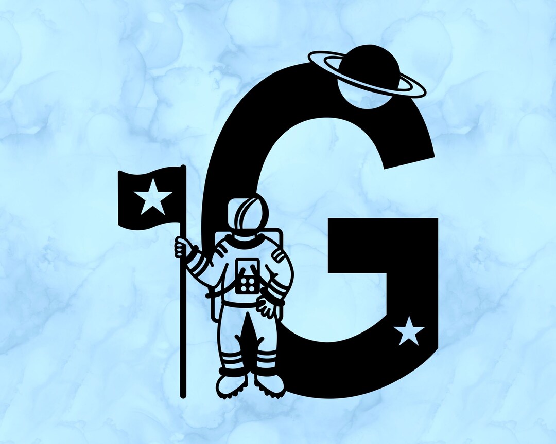 Astronaut Letter G Decal - Etsy