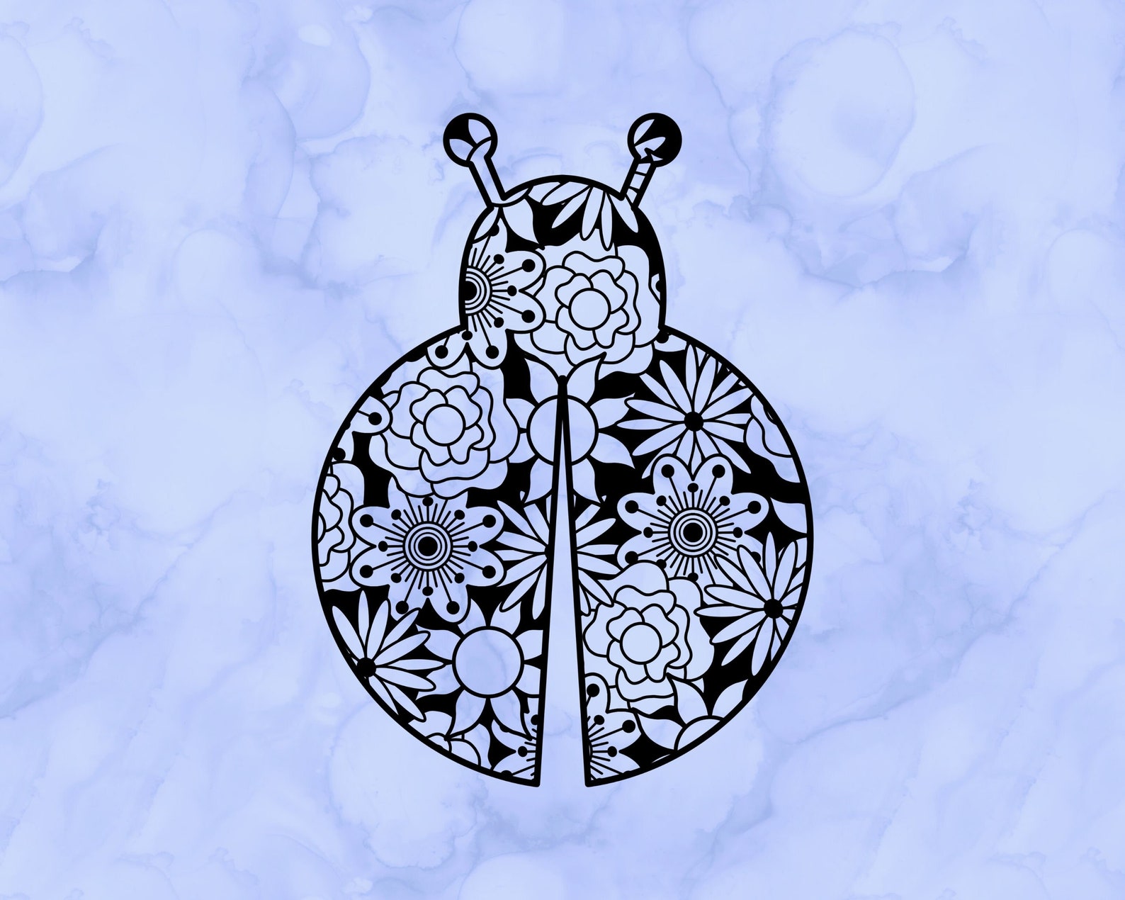 Ladybug Zentangle Decal - Etsy