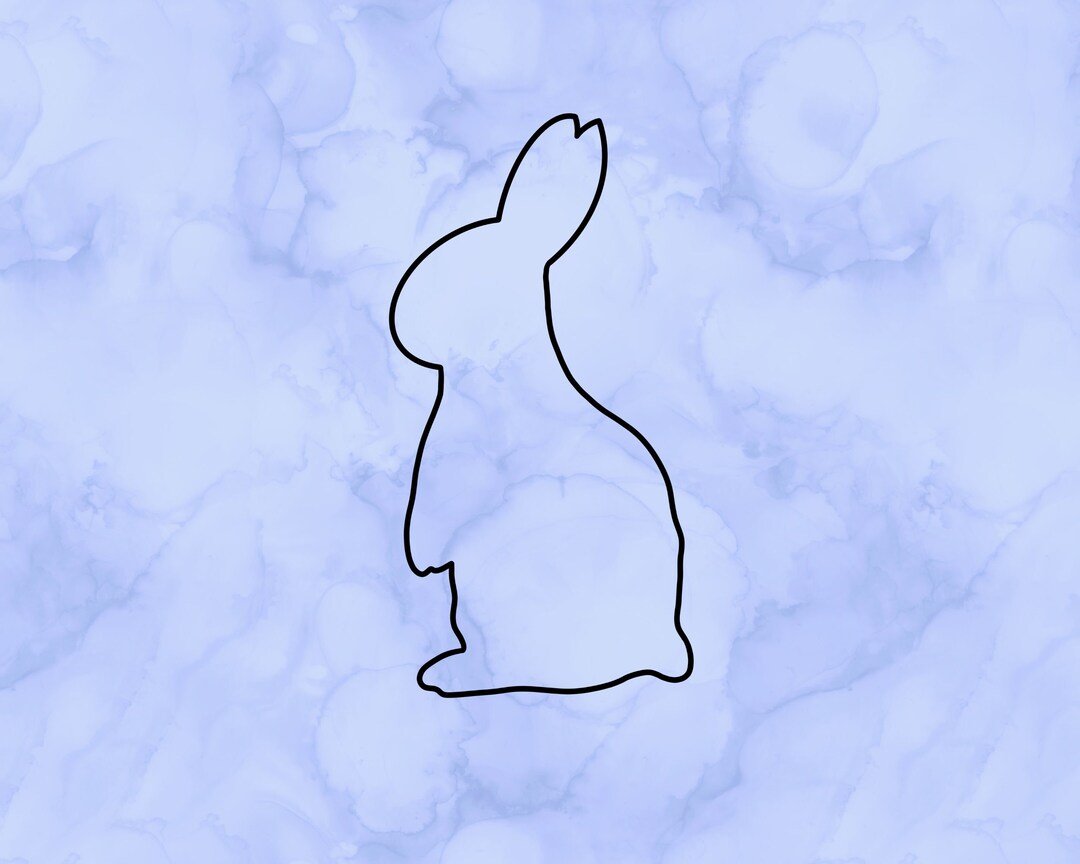 Rabbit Outline Decal - Etsy