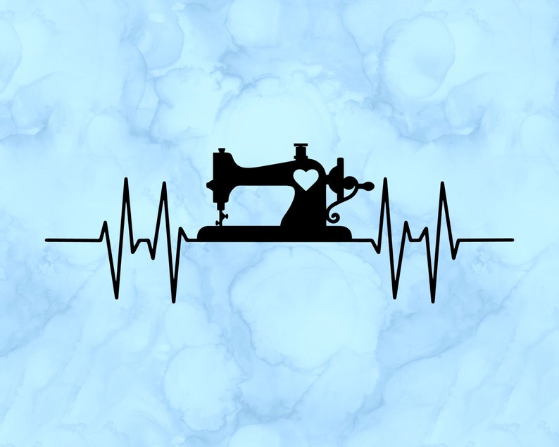 Sewing Machine Heartbeat Decal - Etsy