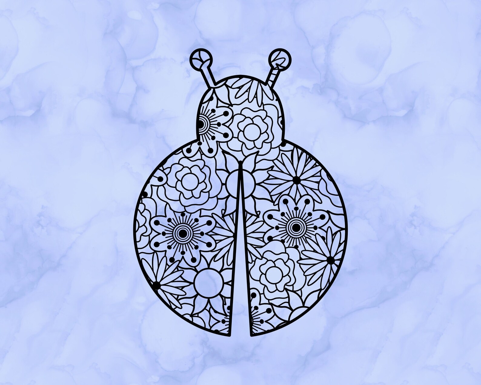 Ladybug Zentangle Decal - Etsy