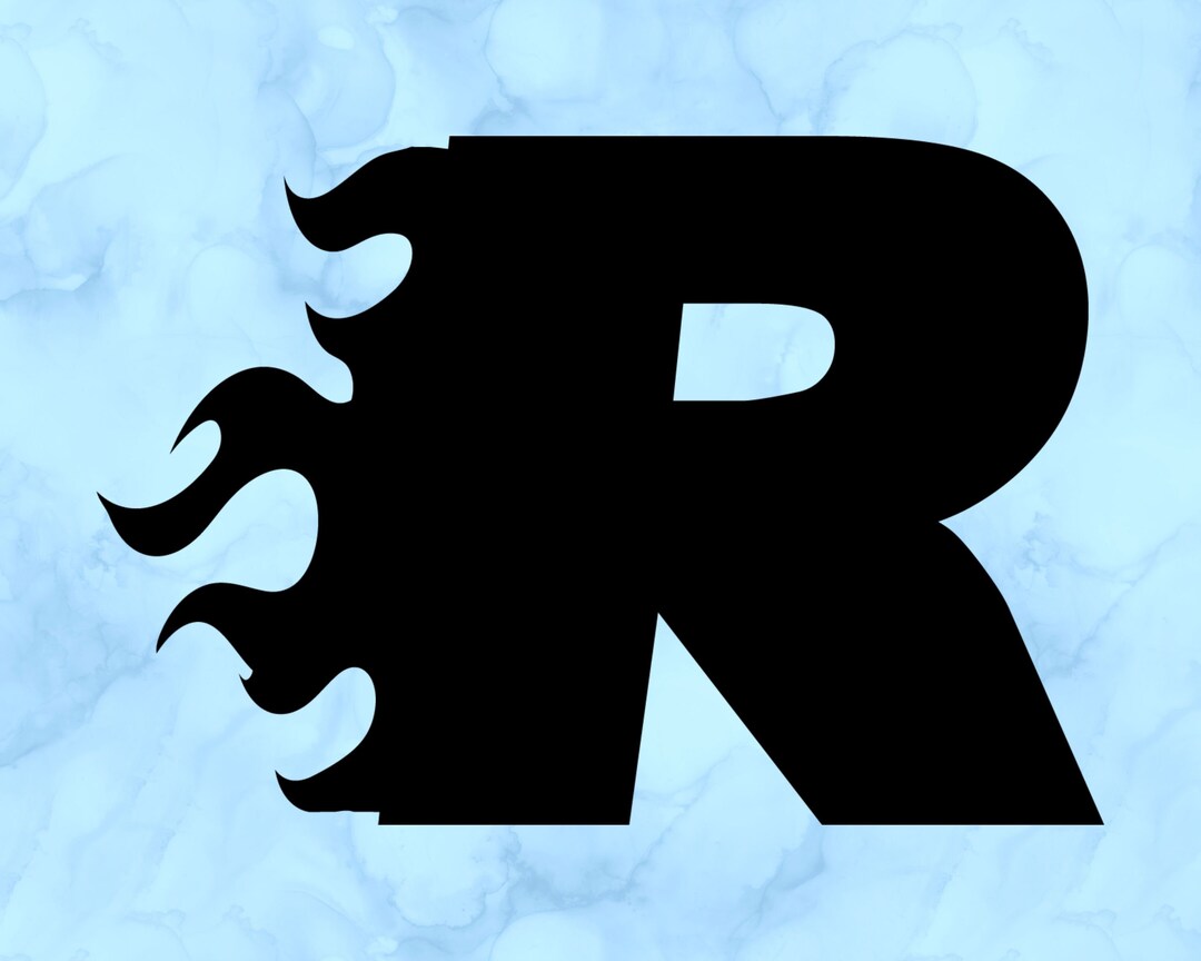 Flame Letter R Decal - Etsy