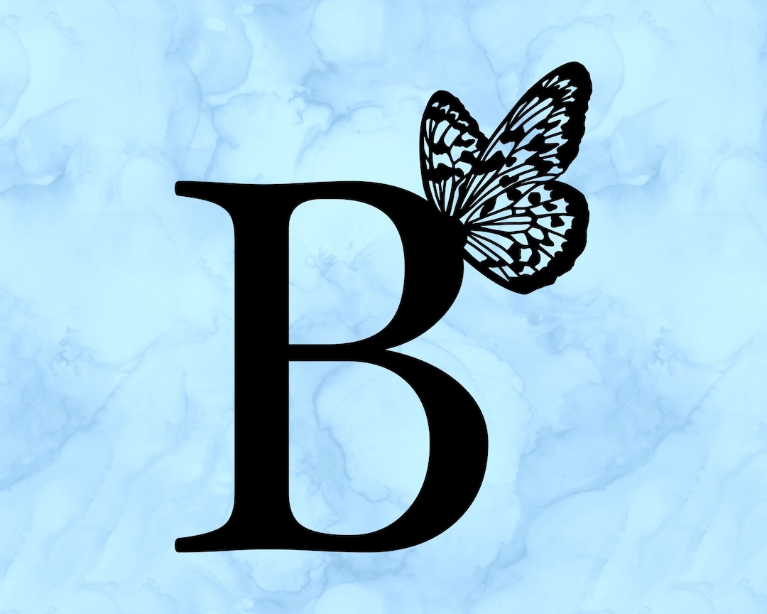 Butterfly Letter B Decal - Etsy