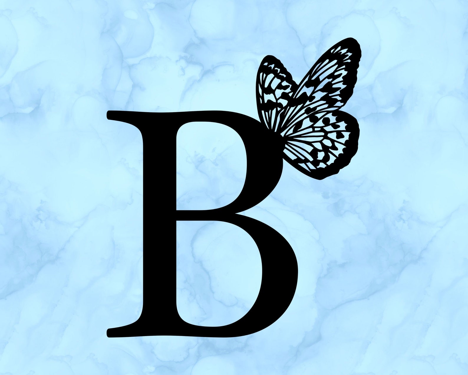 Butterfly Letter B Decal - Etsy