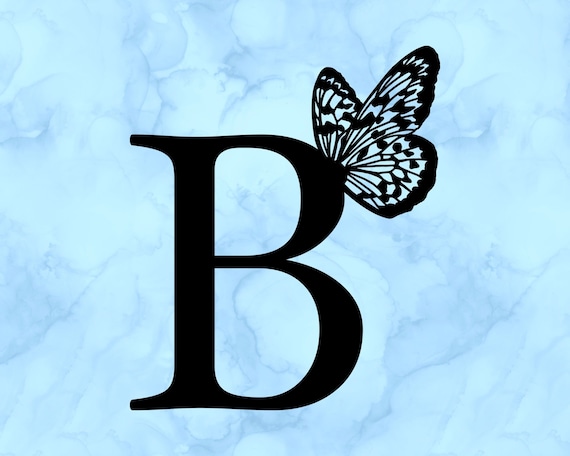 Butterfly Letter B Decal | Etsy