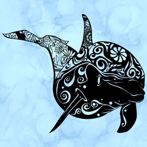 Dolphin Zentangle Decal - Etsy