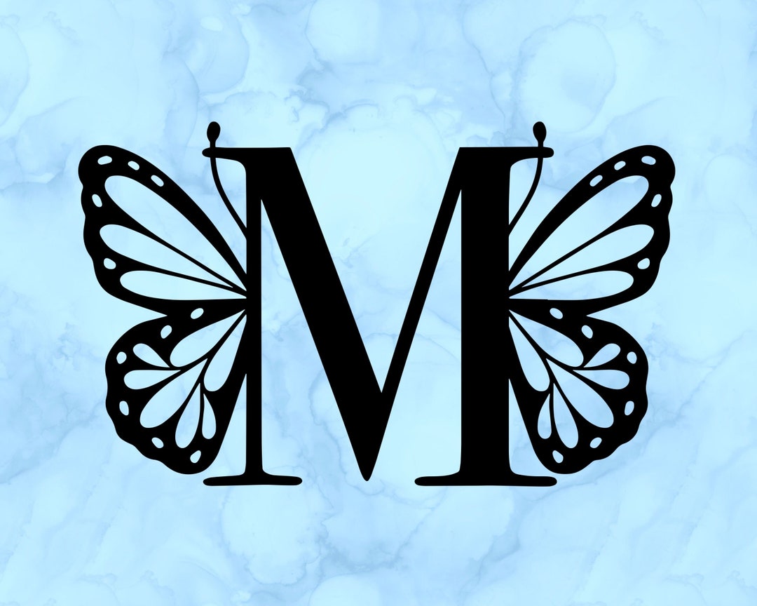 Butterfly Letter M Decal - Etsy