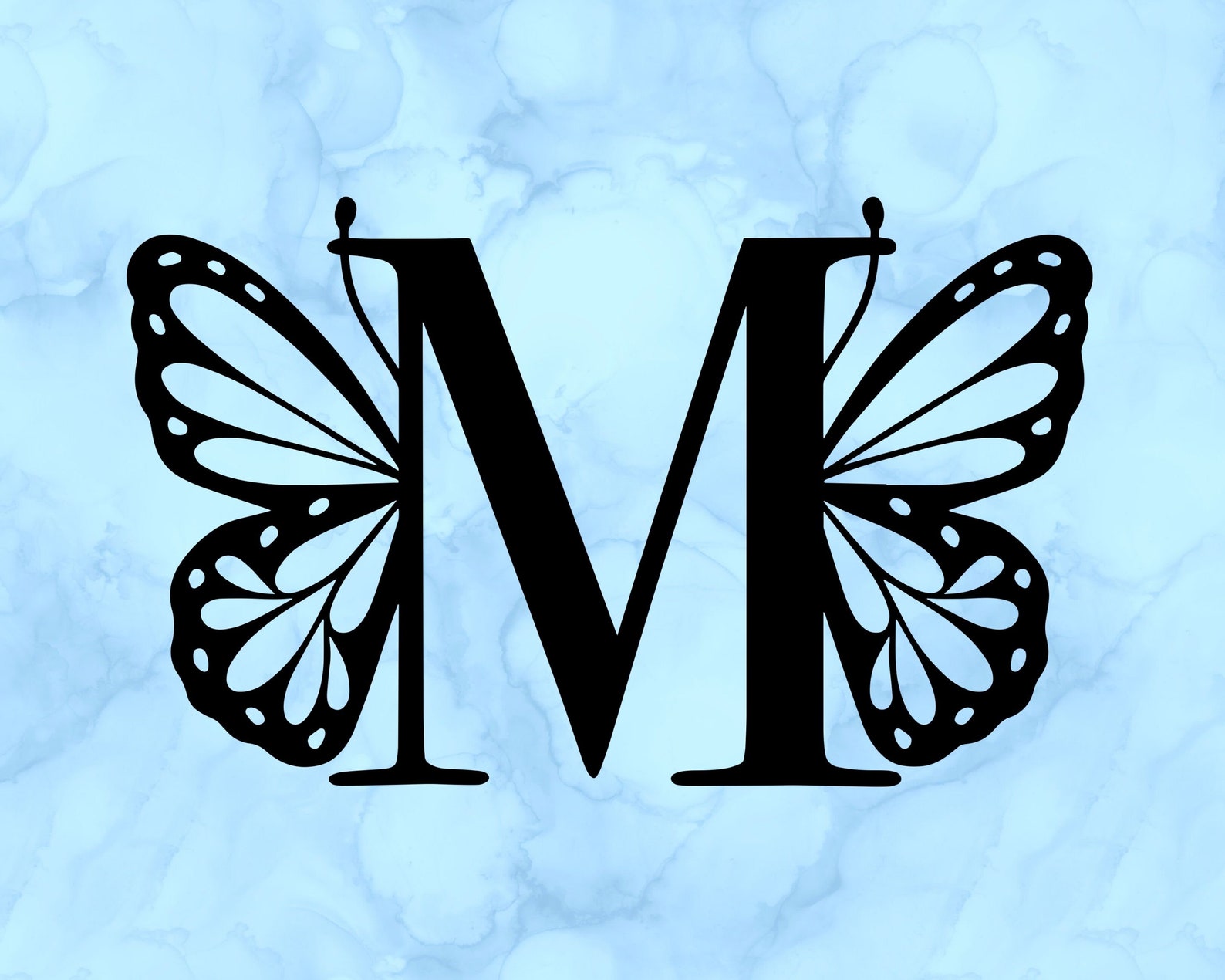 Butterfly Letter M Decal - Etsy