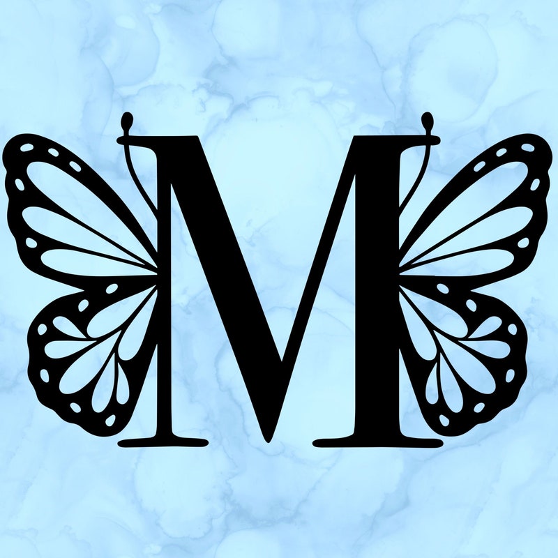 Butterfly Letter Decal - Etsy