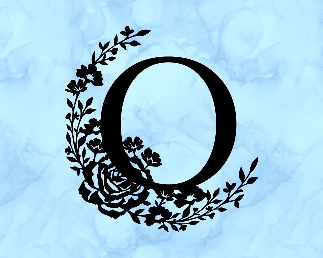 Floral Letter O Decal - Etsy