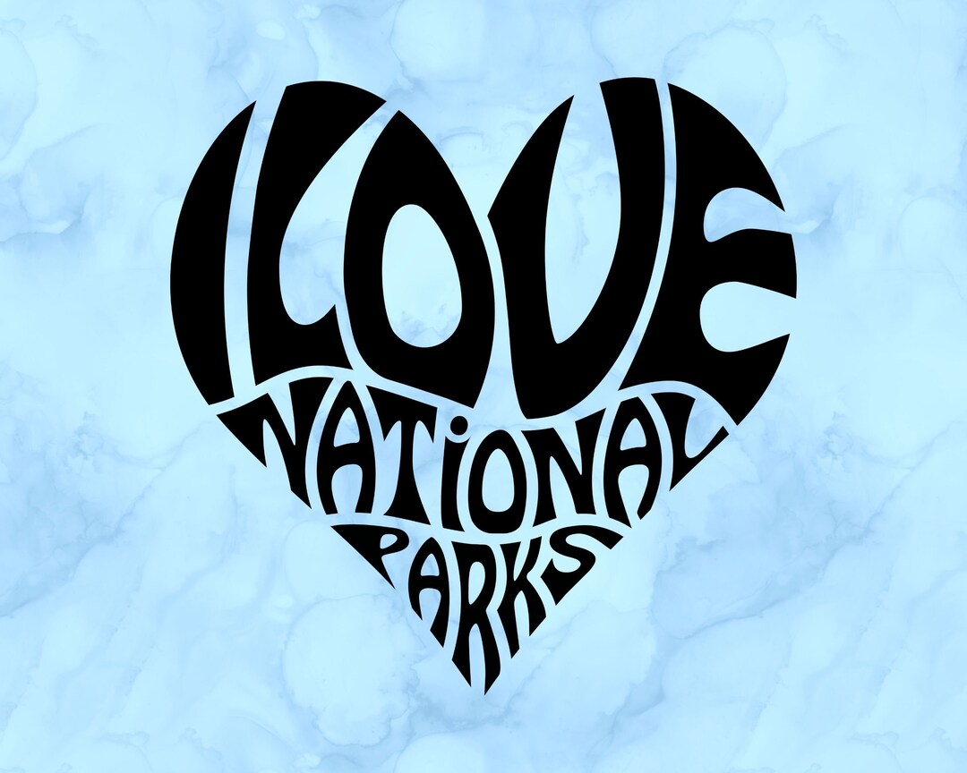 I Love National Parks Decal - Etsy